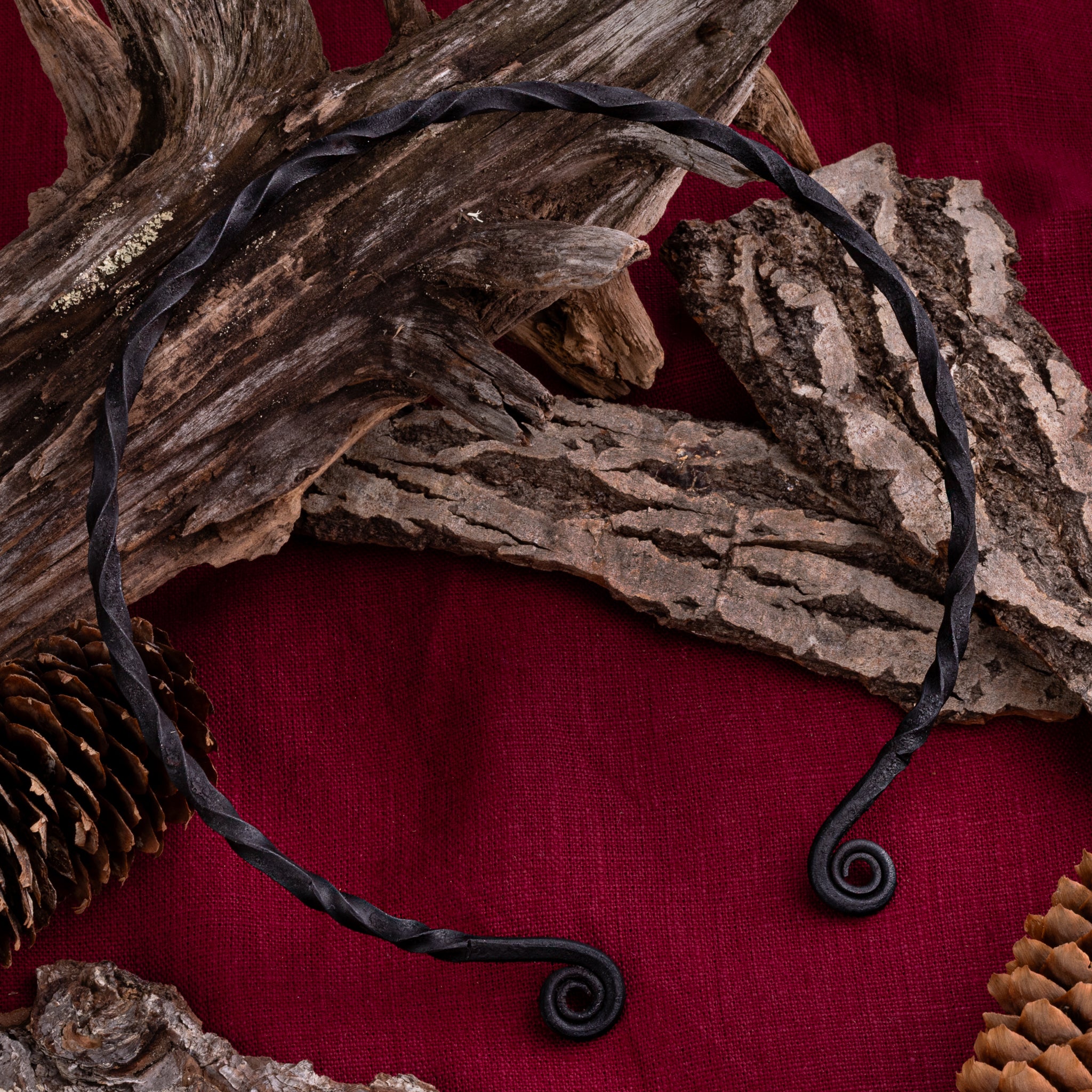 Twisted Neck Ring, Hand-Forged – Grimfrost