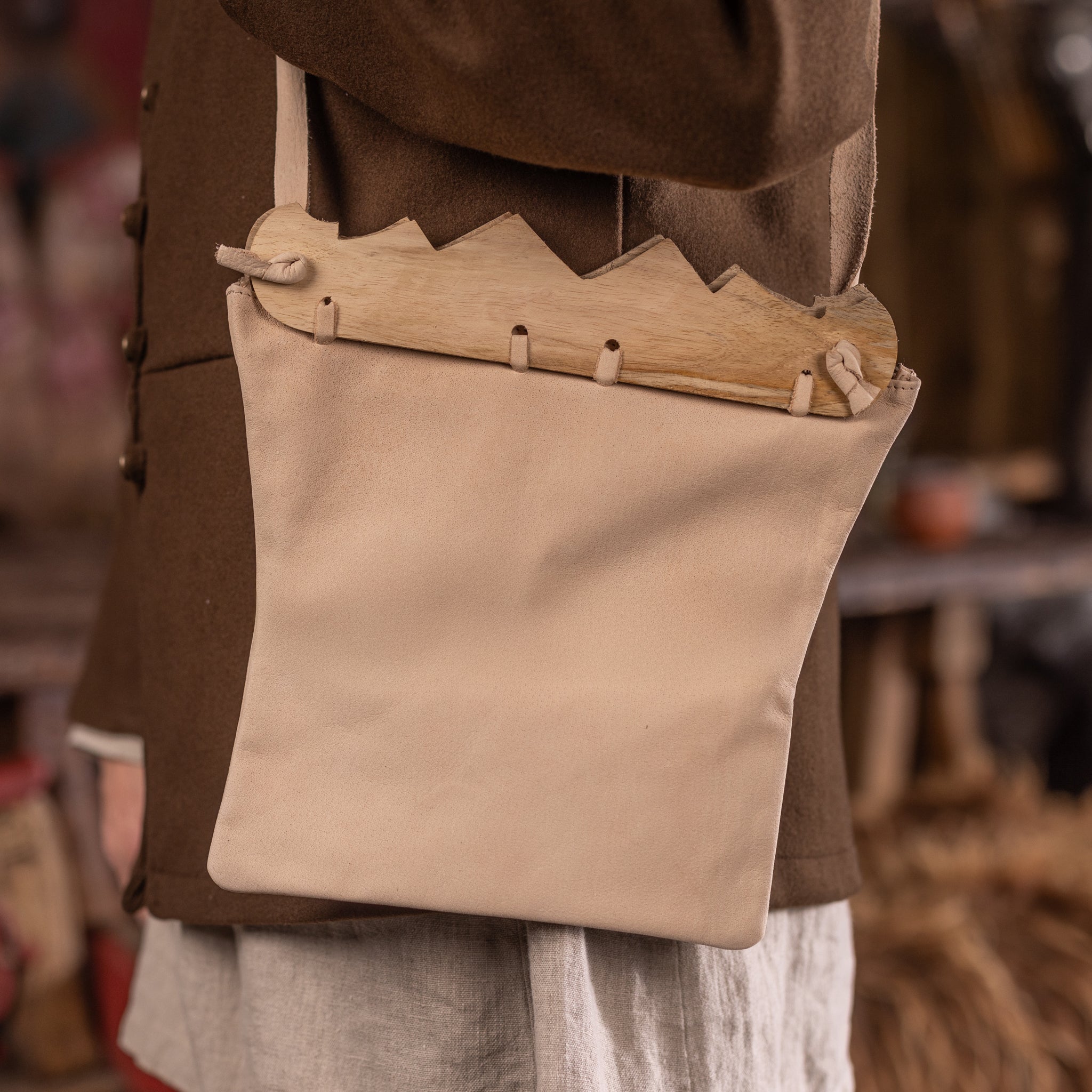 Birka Bag, Natural, Leather – Grimfrost
