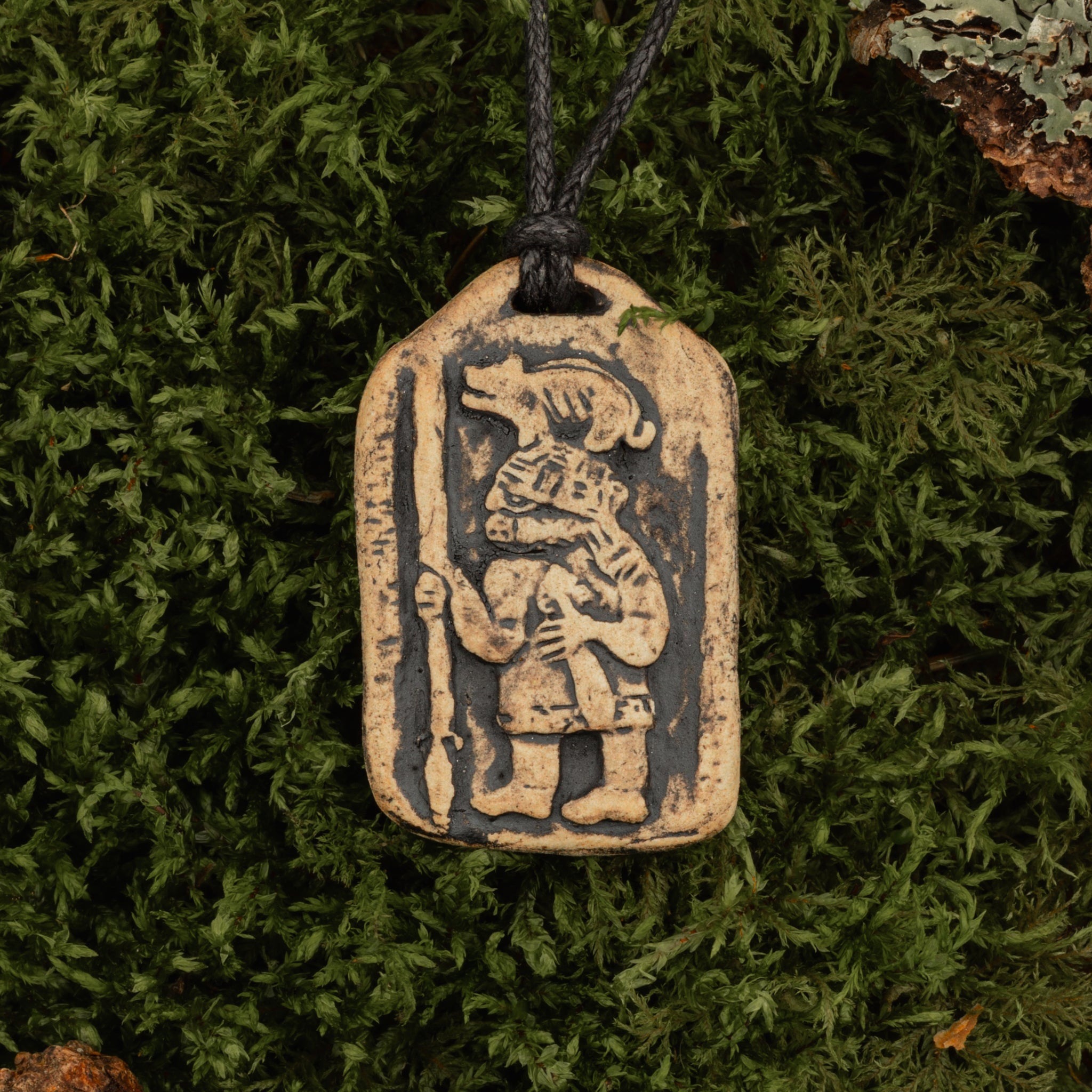 Boar Warrior Ceramic Pendant – Grimfrost