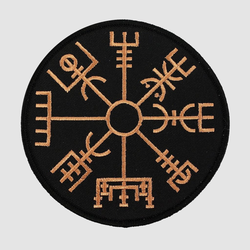 Vegvisir Patch, Embroidered, Black – Grimfrost