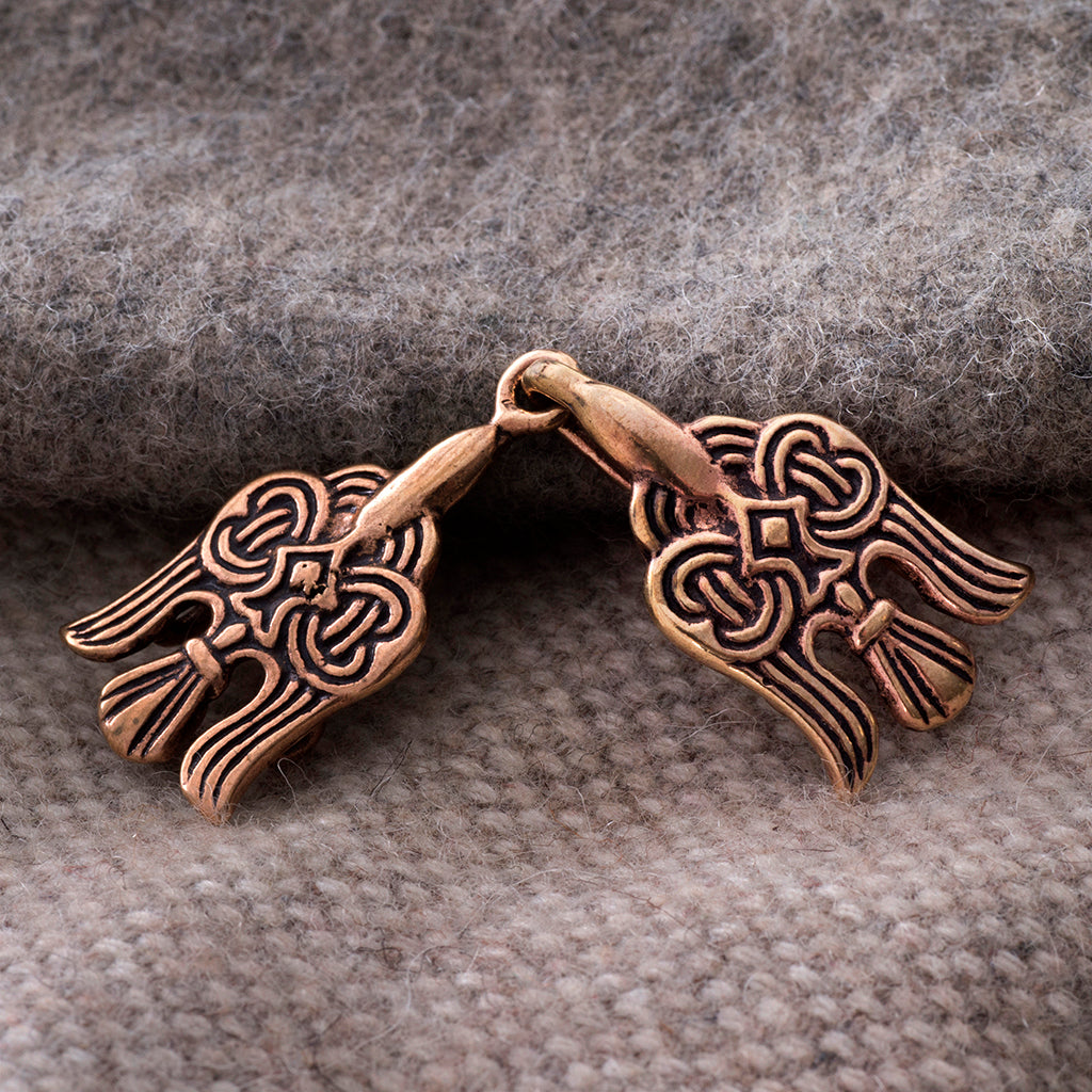 Raven Clasp, Small, Bronze – Grimfrost