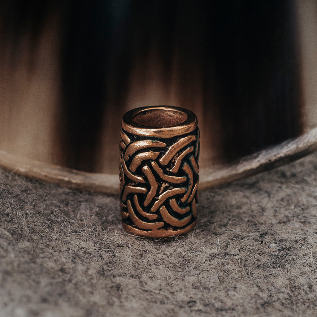 Knotwork Beard Ring, Bronze – Grimfrost
